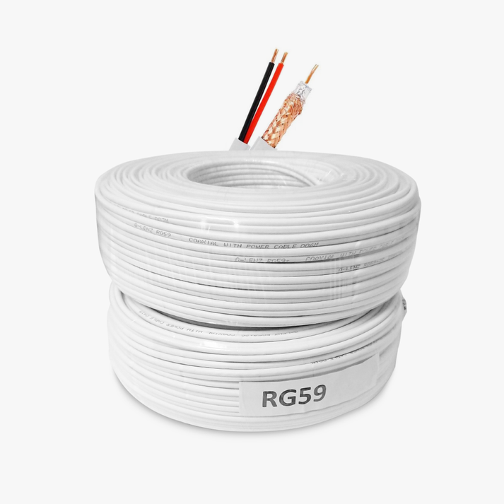 Cable Surveillance Coaxial RG59 + Power 300 Meter RG59-300 – GLENZ SECURITY