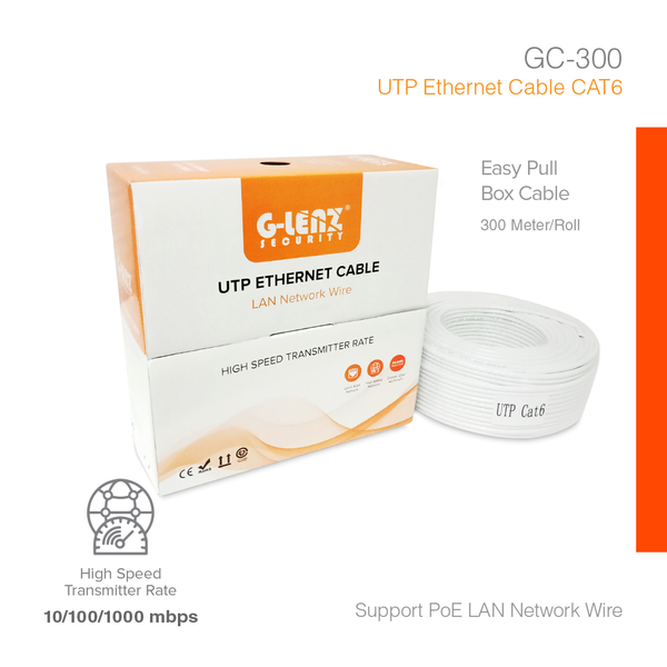 Cable UTP Ethernet Cat6 300 Meter GC-300 – GLENZ SECURITY